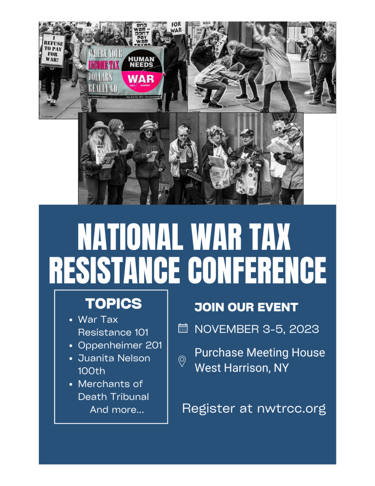 Flyer for Social Media - National War Tax Resistance Coordinating Committee
